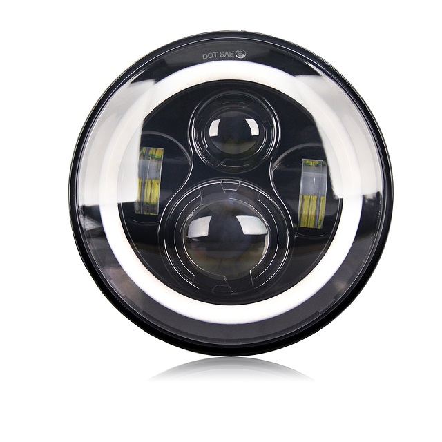 Dual Colors Full Circle Angel Eyes 7 Inch Led Headlight J003 from China ...