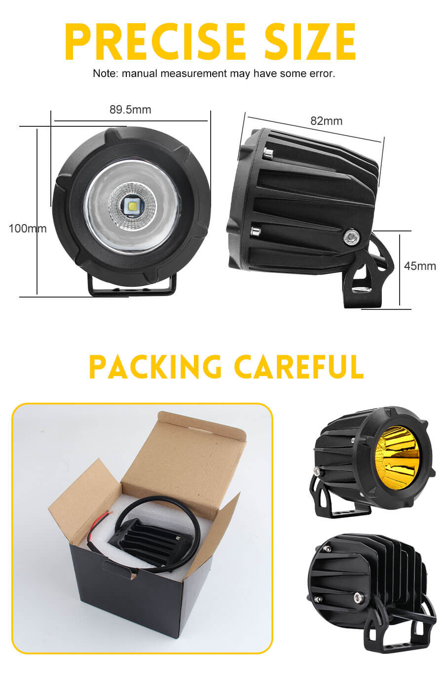 Dual Colors Small Led Driving Lights for Vehicles JG-992M from China ...