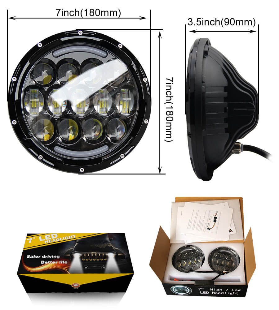 7" Inch Round Led Headlight Factory Directly J005A from China Auto ...