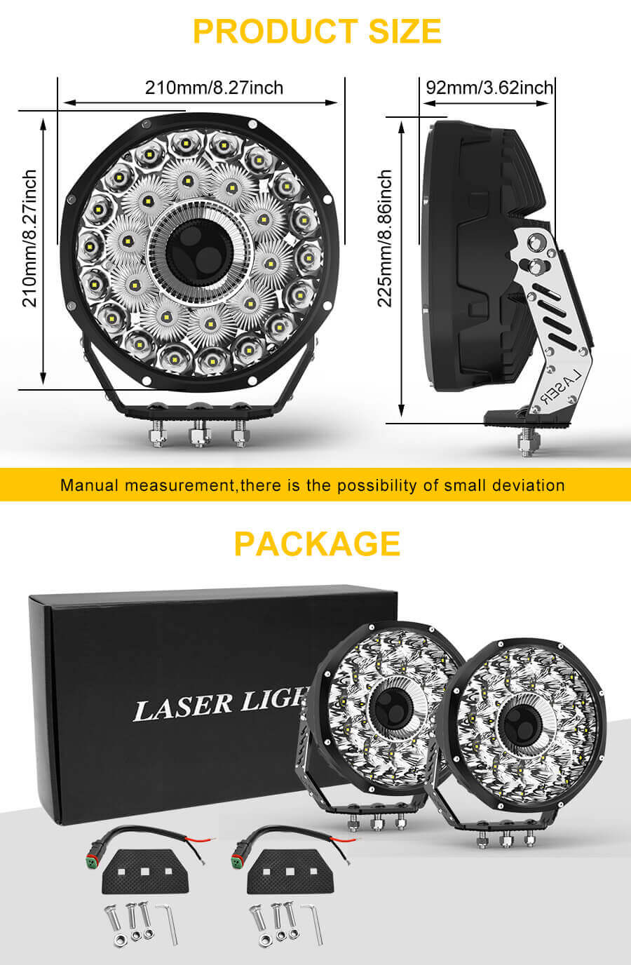 New 8.5 inch Laser Driving Lights JG-L-LB085 from China Auto Lighting ...