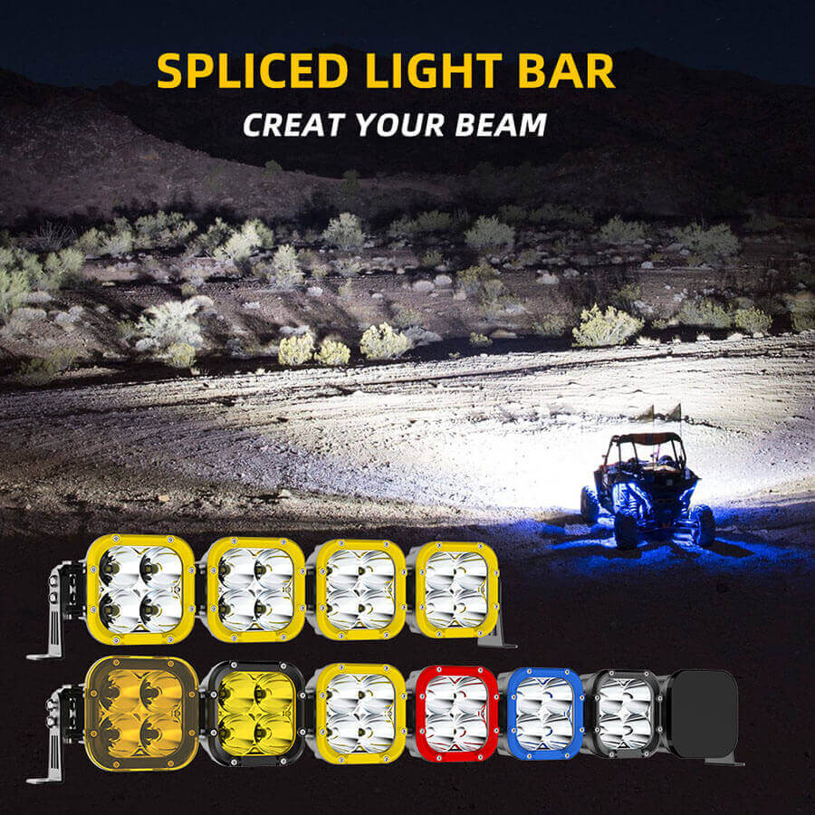 Car Roof Mounted Light Bar System with Square Spotlights 96-954Z from ...