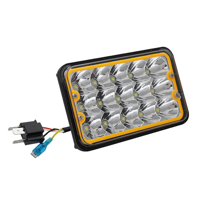 4x6 Led Headlight with Colors Angle Eyes JG-1002N from China Auto ...