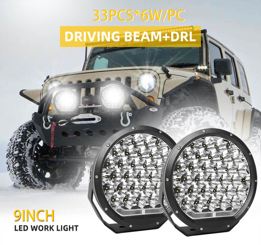 9 inch Round off Road Lights with DRL JG-D001 from China Auto Lighting ...